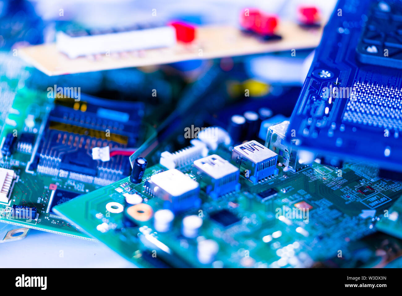 Electronic devices waste ready for recycling Stock Photo - Alamy