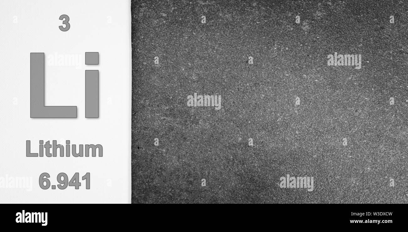 Lithium chemical element atomic data illustration backdrop Stock Photo ...