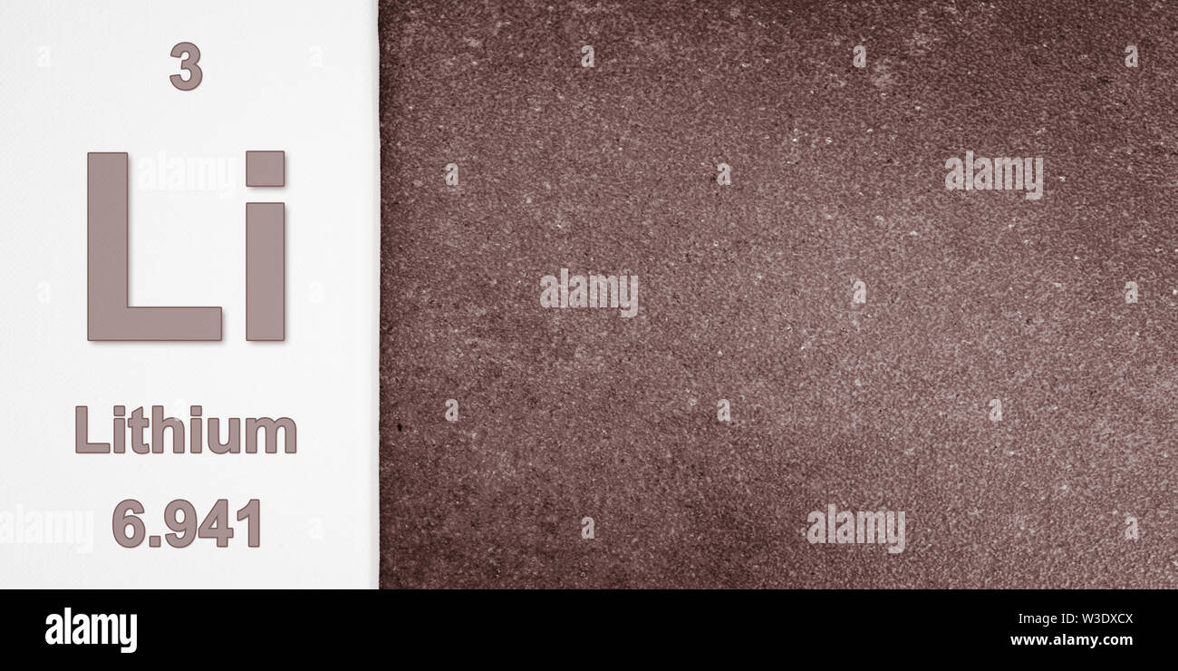 Lithium chemical element atomic data illustration backdrop Stock Photo ...
