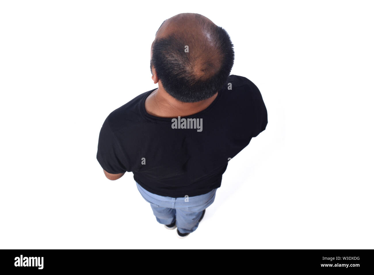 top view of rear view of a man Stock Photo - Alamy