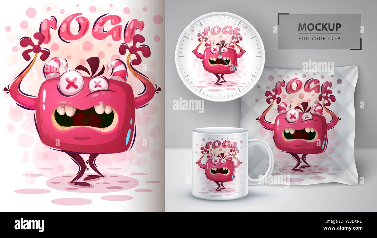 Blood evil monster - mockup for your idea Stock Vector Image & Art - Alamy