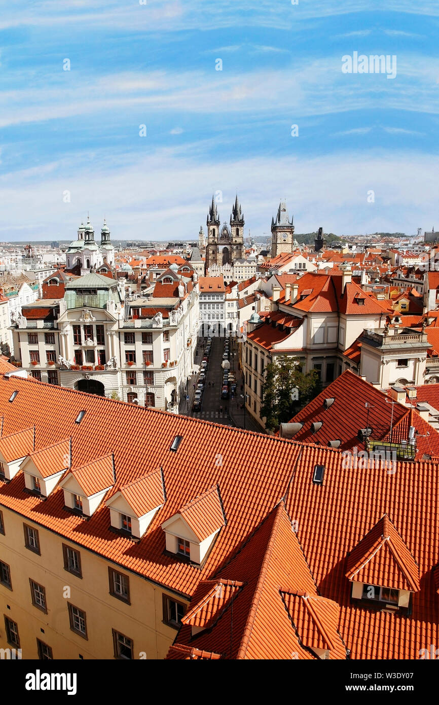 Prague birds eye view hi-res stock photography and images - Alamy