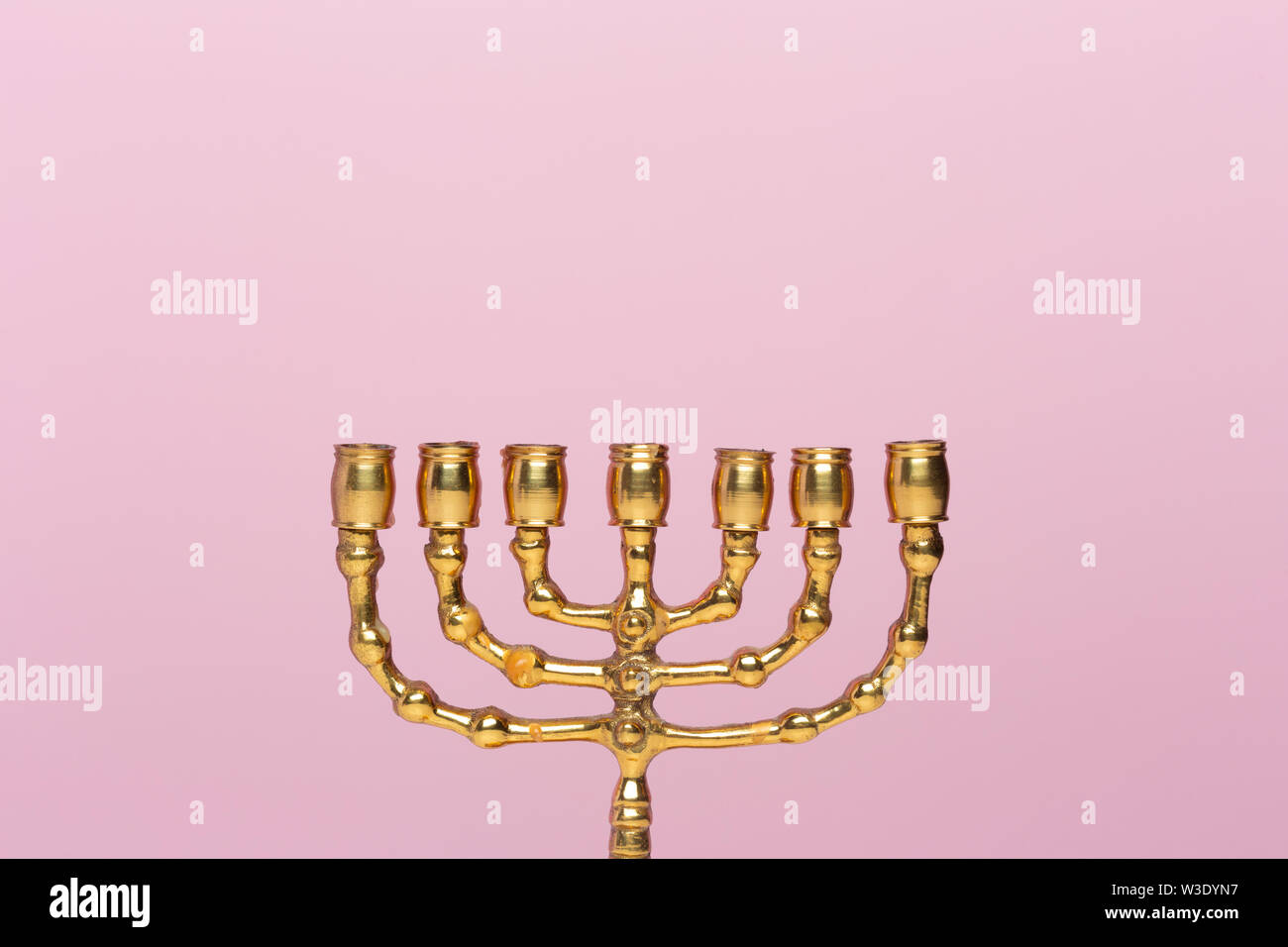 Ancient ritual candle menorah Stock Photo - Alamy