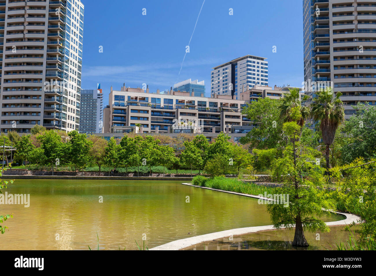 Diagonal Mar park,designed by Enric Miralles and Benedetta Tagliabue ...
