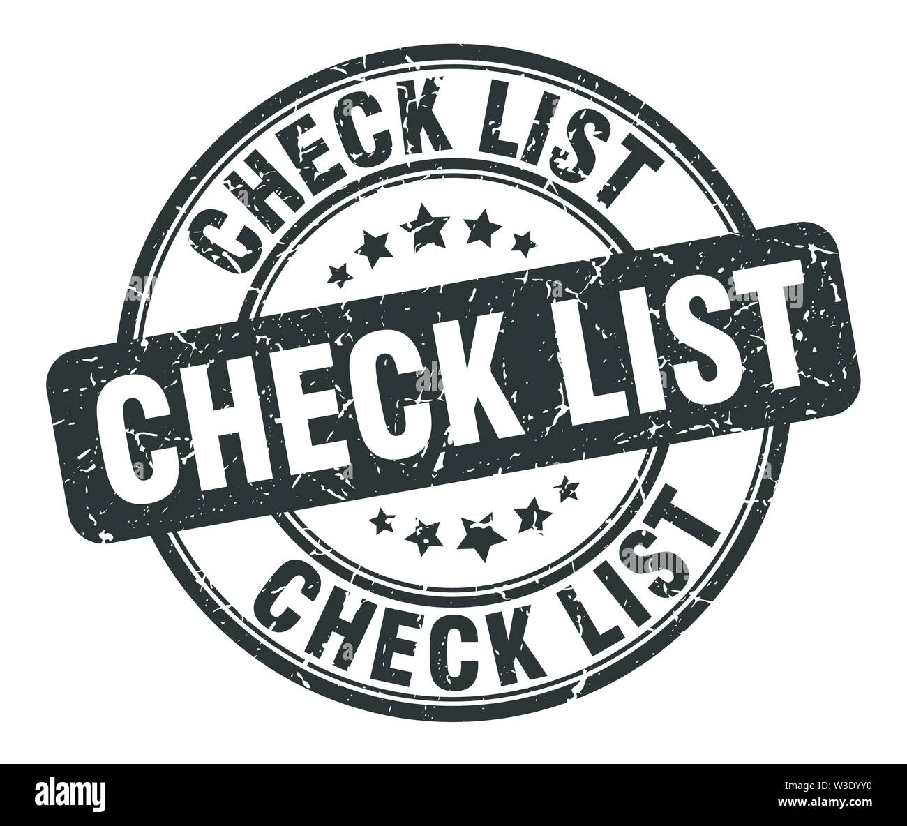 check list stamp. check list round grunge sign. check list Stock Vector ...