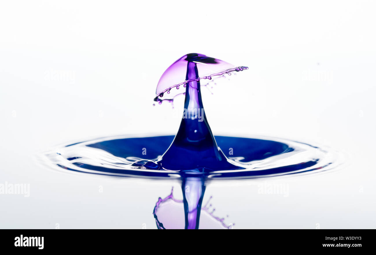 Water splash. drops collision Stock Photo - Alamy