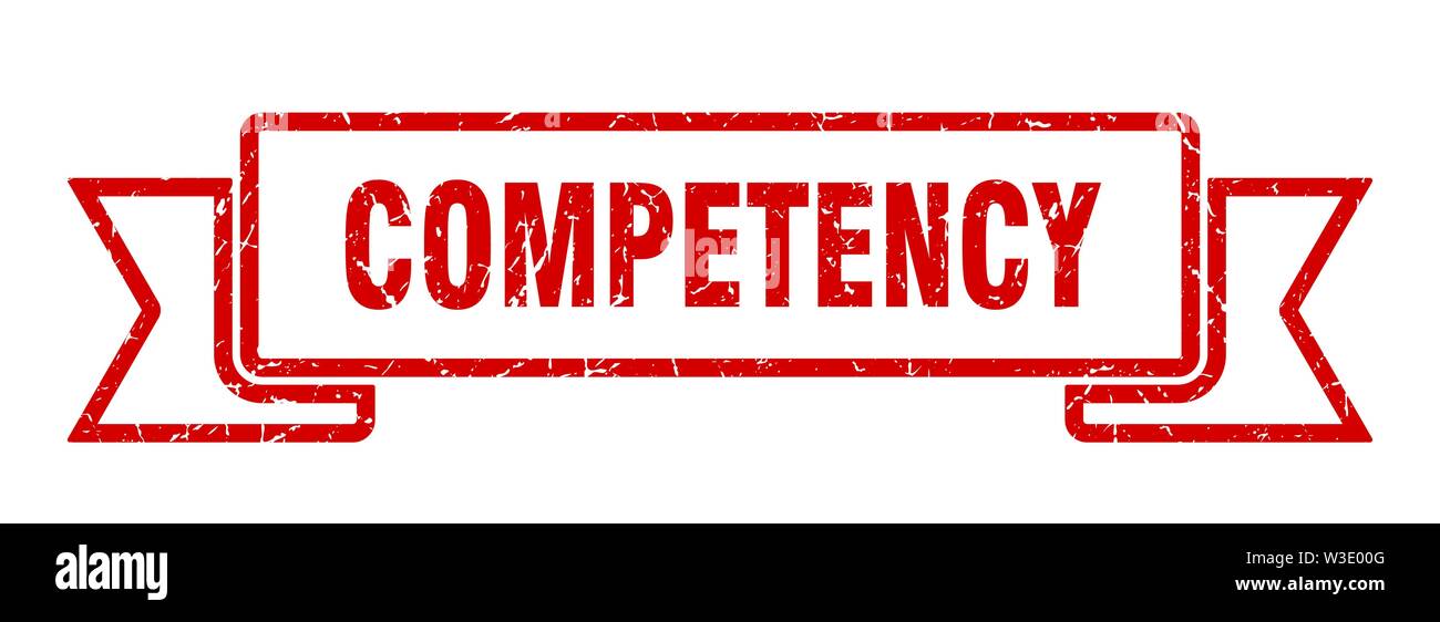 competency grunge ribbon. competency sign. competency banner Stock ...