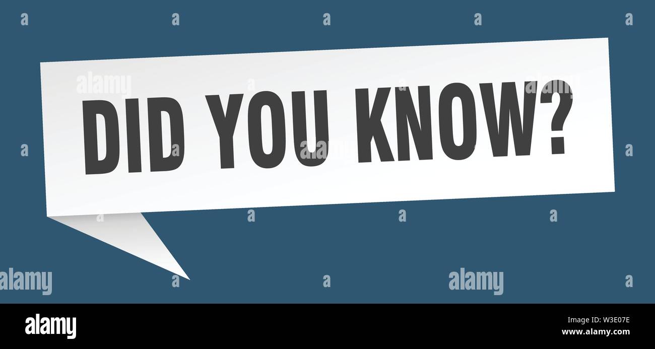 did you know speech bubble. did you know sign. did you know banner ...