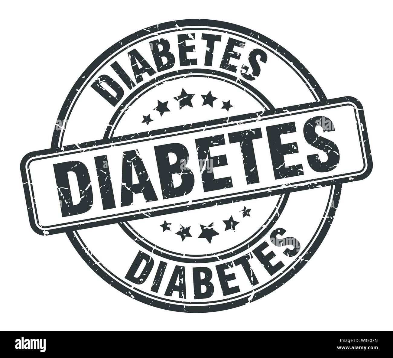 diabetes stamp. diabetes round grunge sign. diabetes Stock Vector Image ...