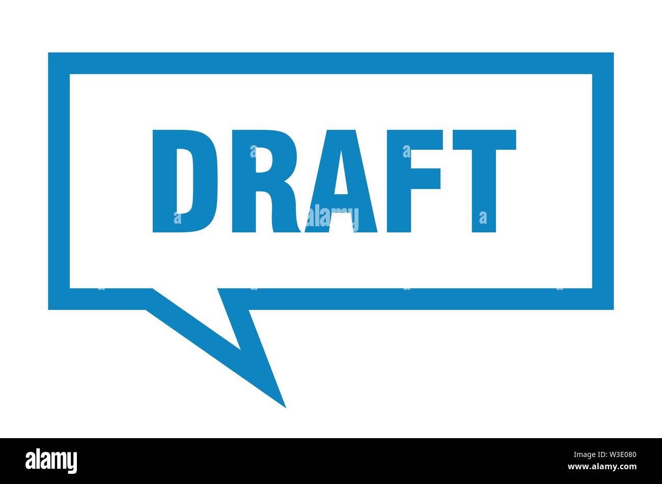 draft sign. draft square speech bubble. draft Stock Vector Image & Art ...