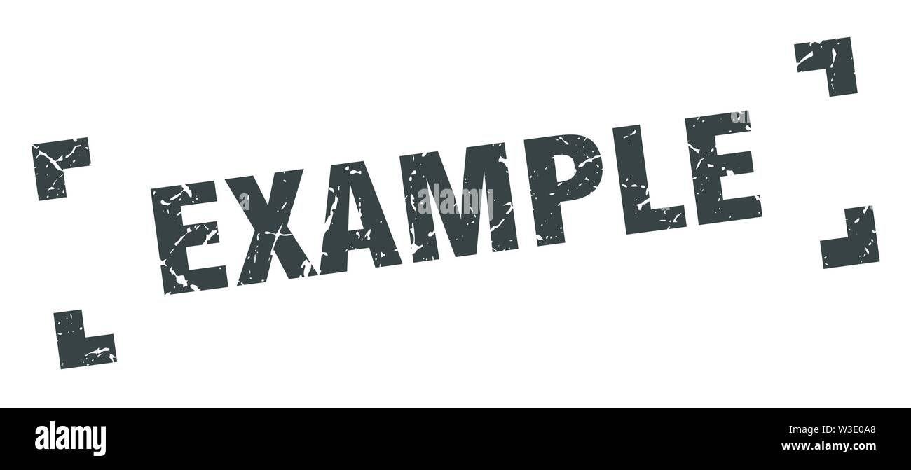 example stamp. example square grunge sign. example Stock Vector Image ...
