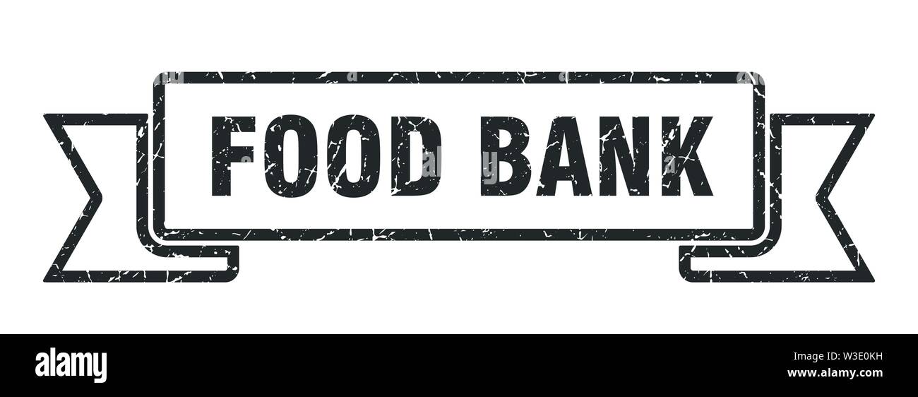 food bank grunge ribbon. food bank sign. food bank banner Stock Vector ...