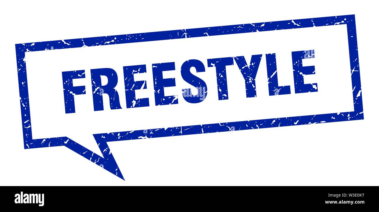 freestyle sign. freestyle square speech bubble. freestyle Stock Vector ...