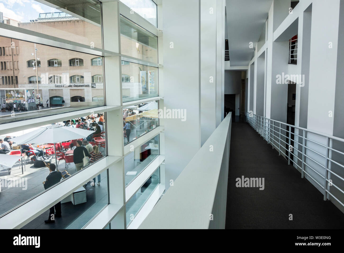 Barcelona, Spain. Interior museum MACBA, Contemporary museum of ...