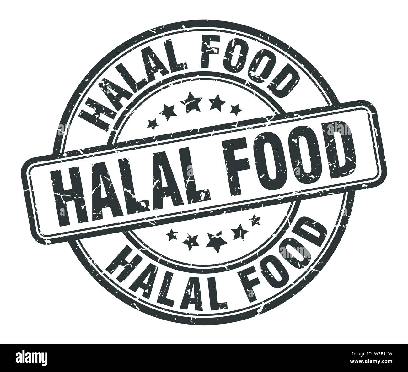 halal food stamp. halal food round grunge sign. halal food Stock Vector ...