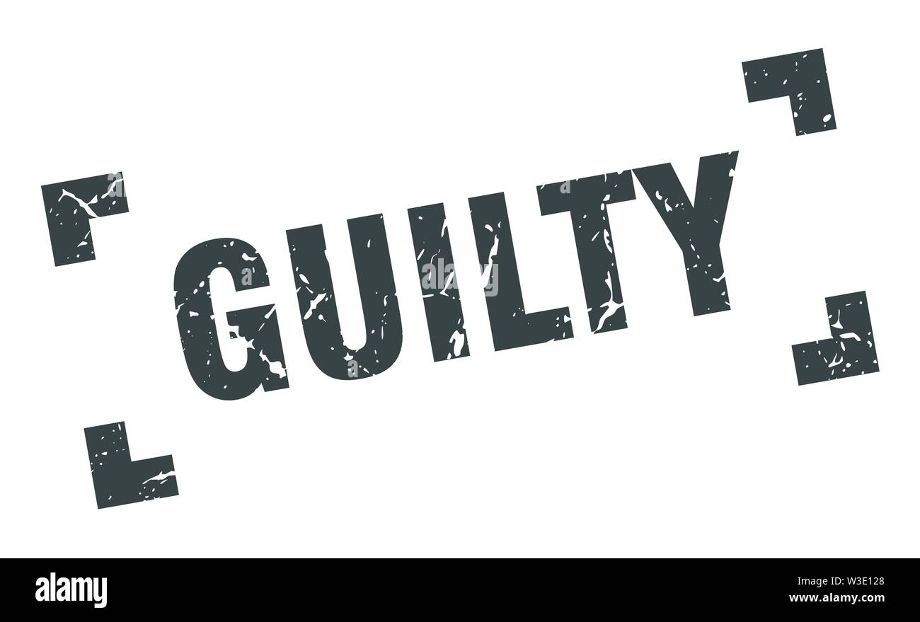guilty stamp. guilty square grunge sign. guilty Stock Vector Image ...