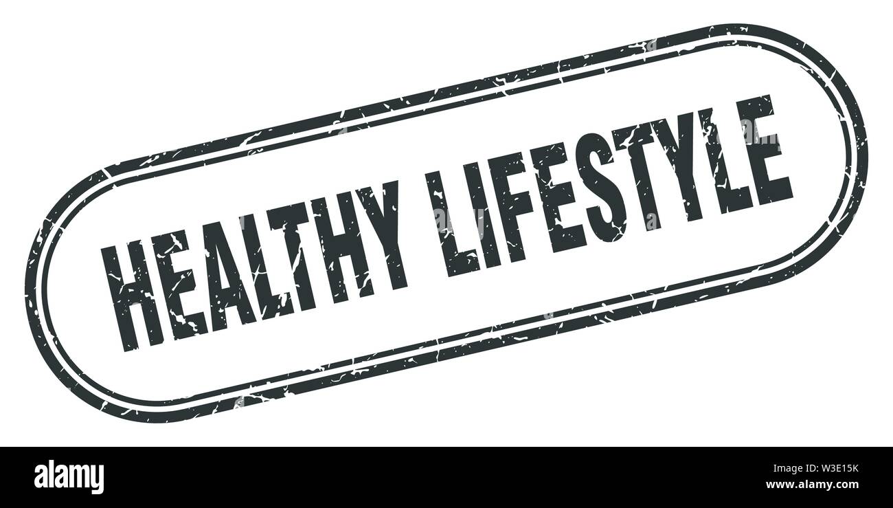 healthy lifestyle stamp. healthy lifestyle square grunge sign. healthy ...