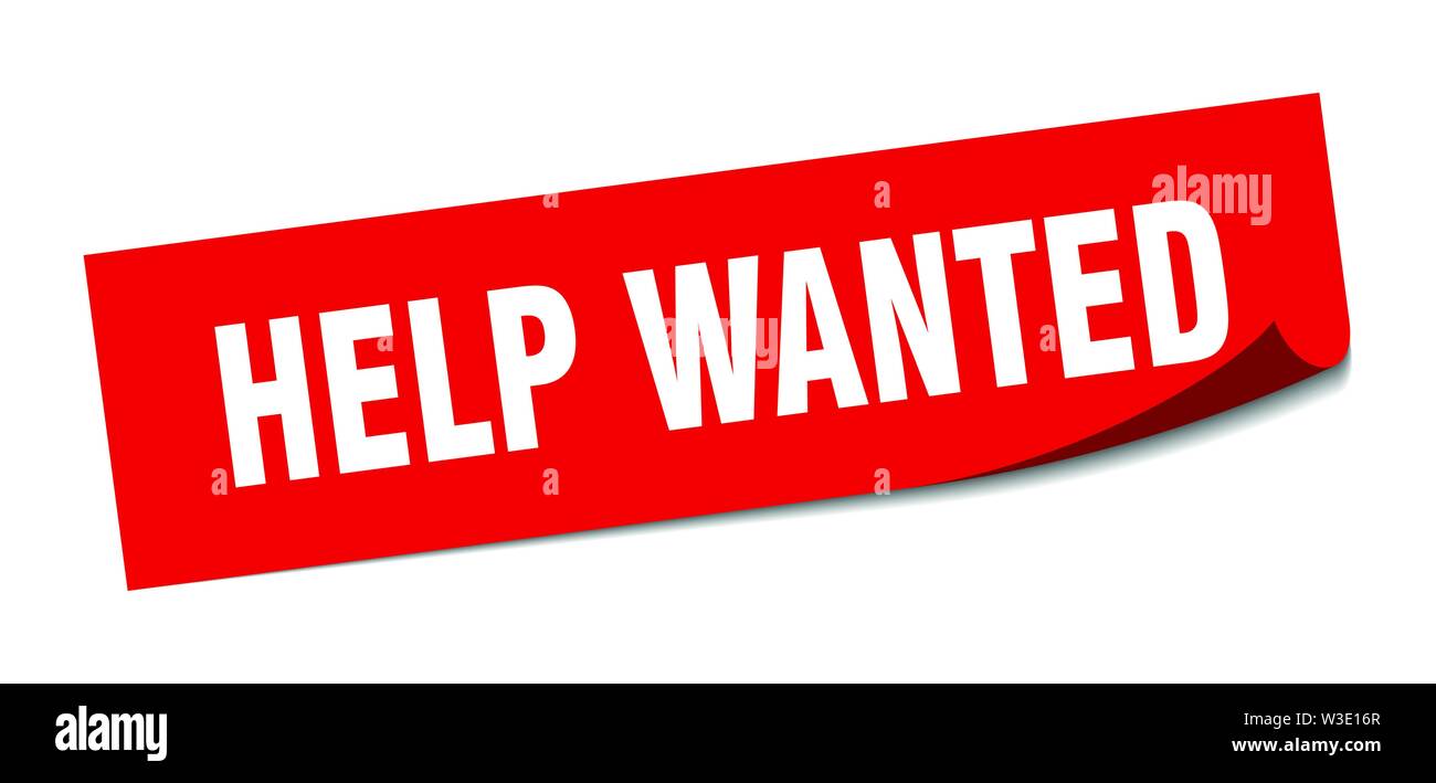help wanted sticker. help wanted square isolated sign. help wanted ...
