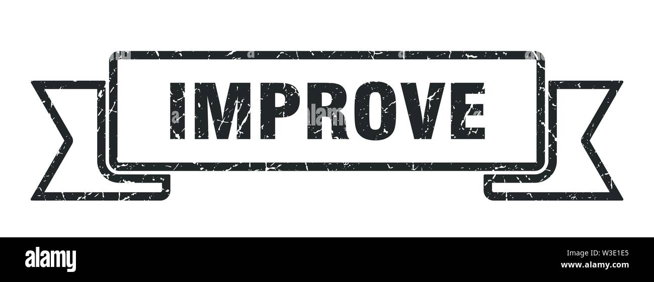 improve grunge ribbon. improve sign. improve banner Stock Vector Image ...