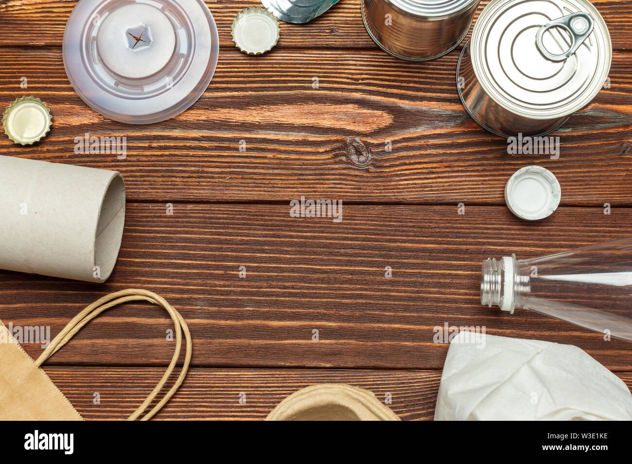 waste materials paper, plastic, polyethylene Stock Photo - Alamy