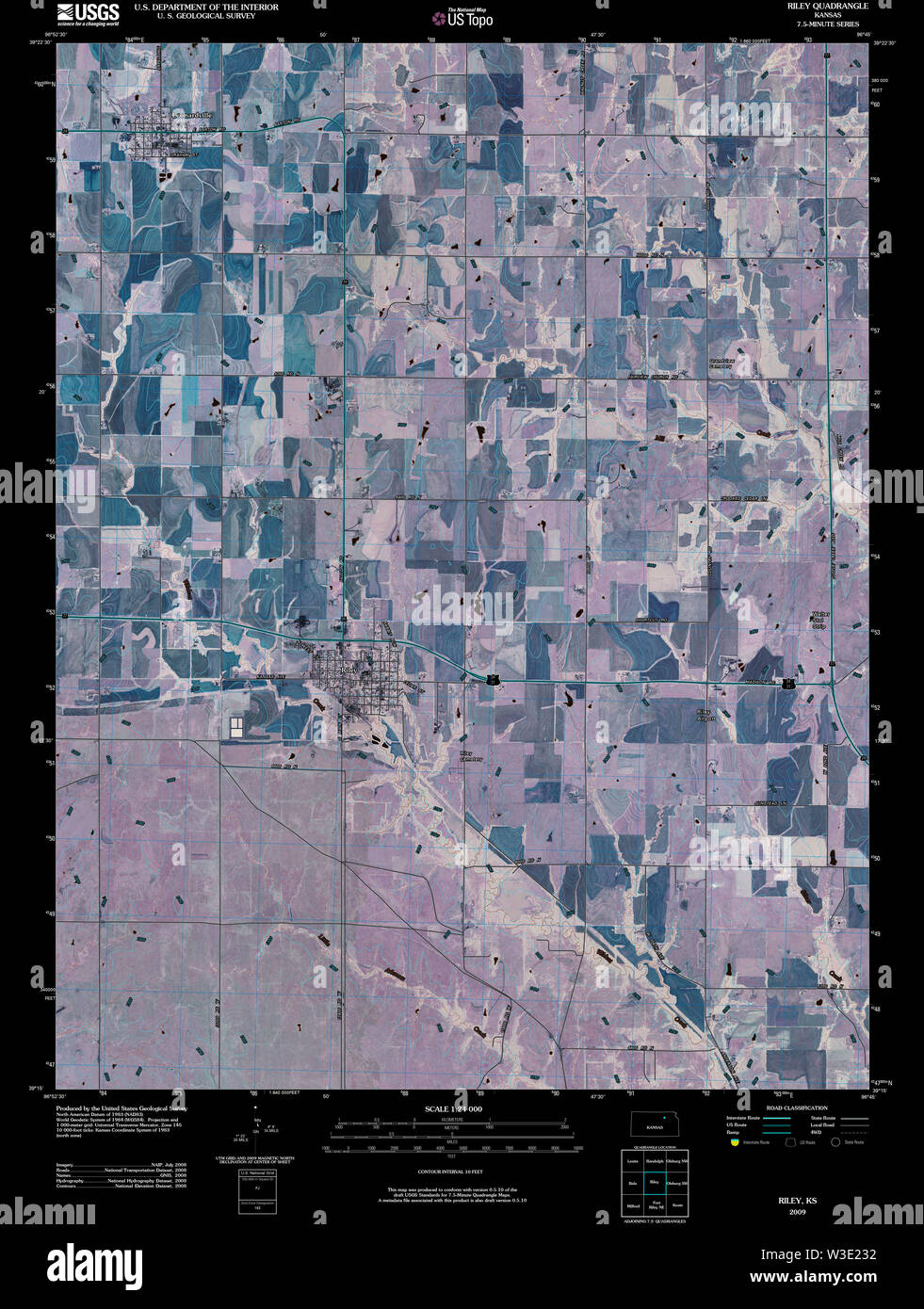 Riley kansas map hi-res stock photography and images - Alamy