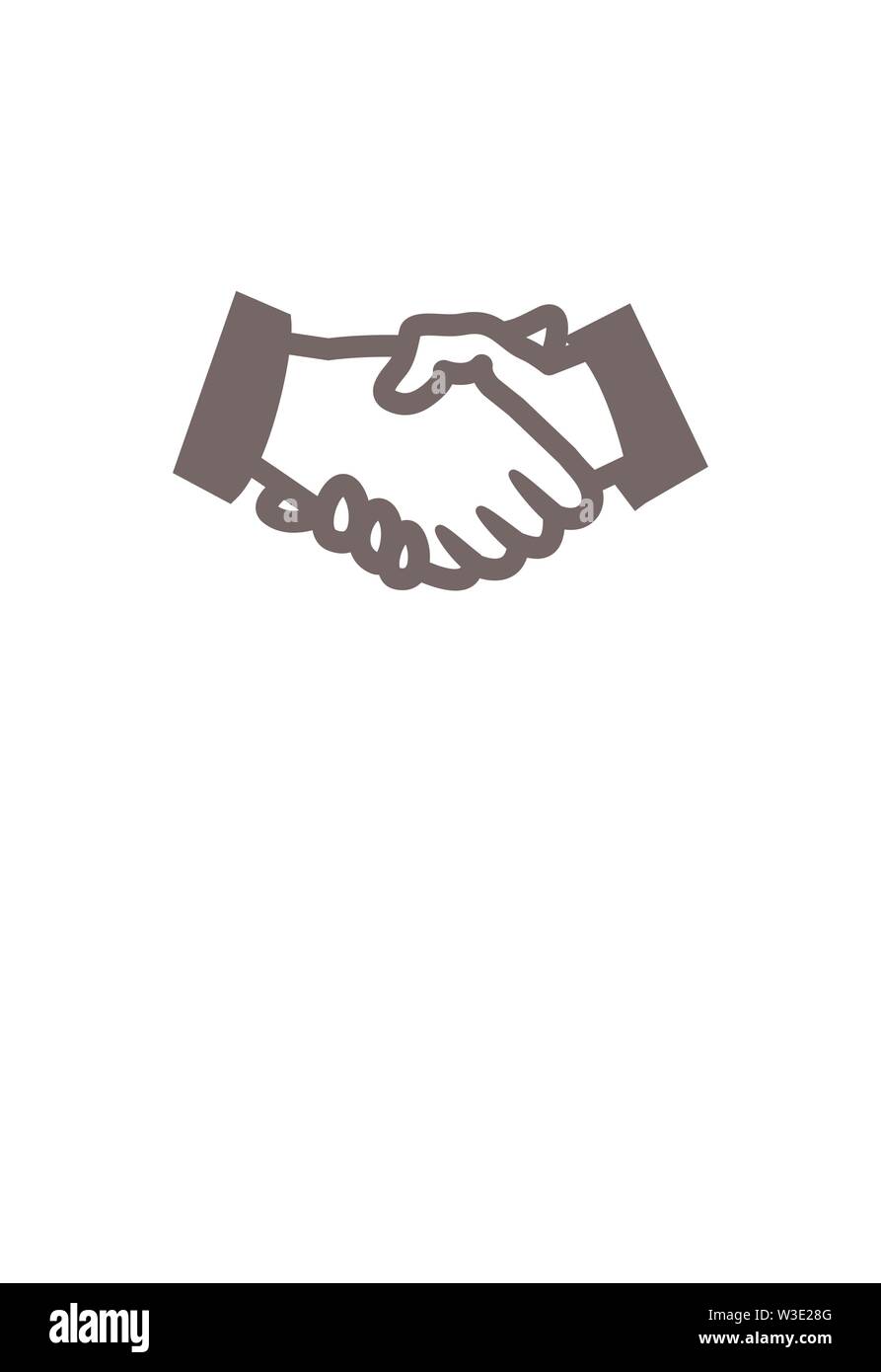 Handshake icon on white background Stock Vector Image & Art - Alamy