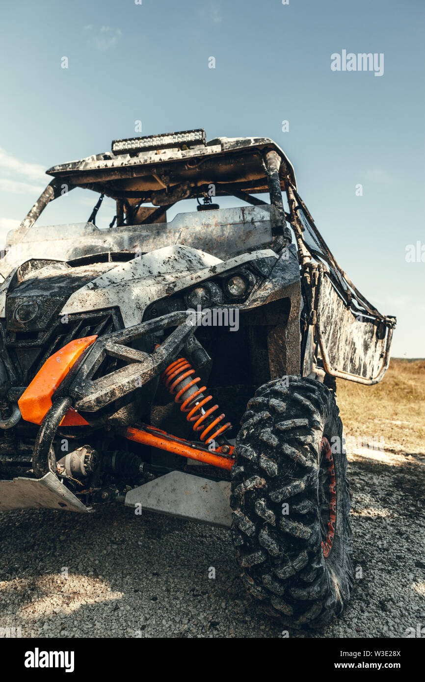 Close-up tail view of ATV quad bike Stock Photo - Alamy