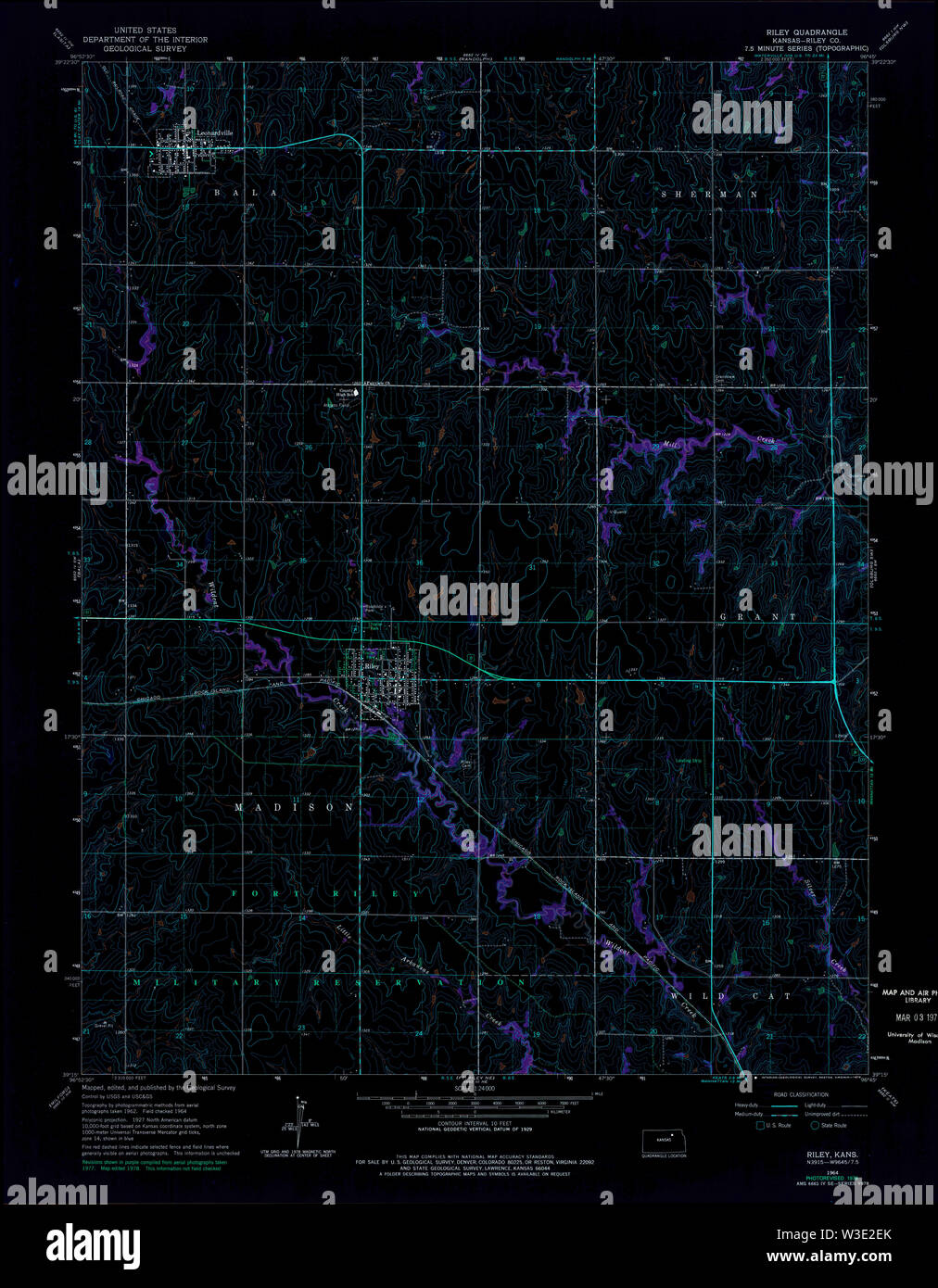 Riley kansas map hi-res stock photography and images - Alamy