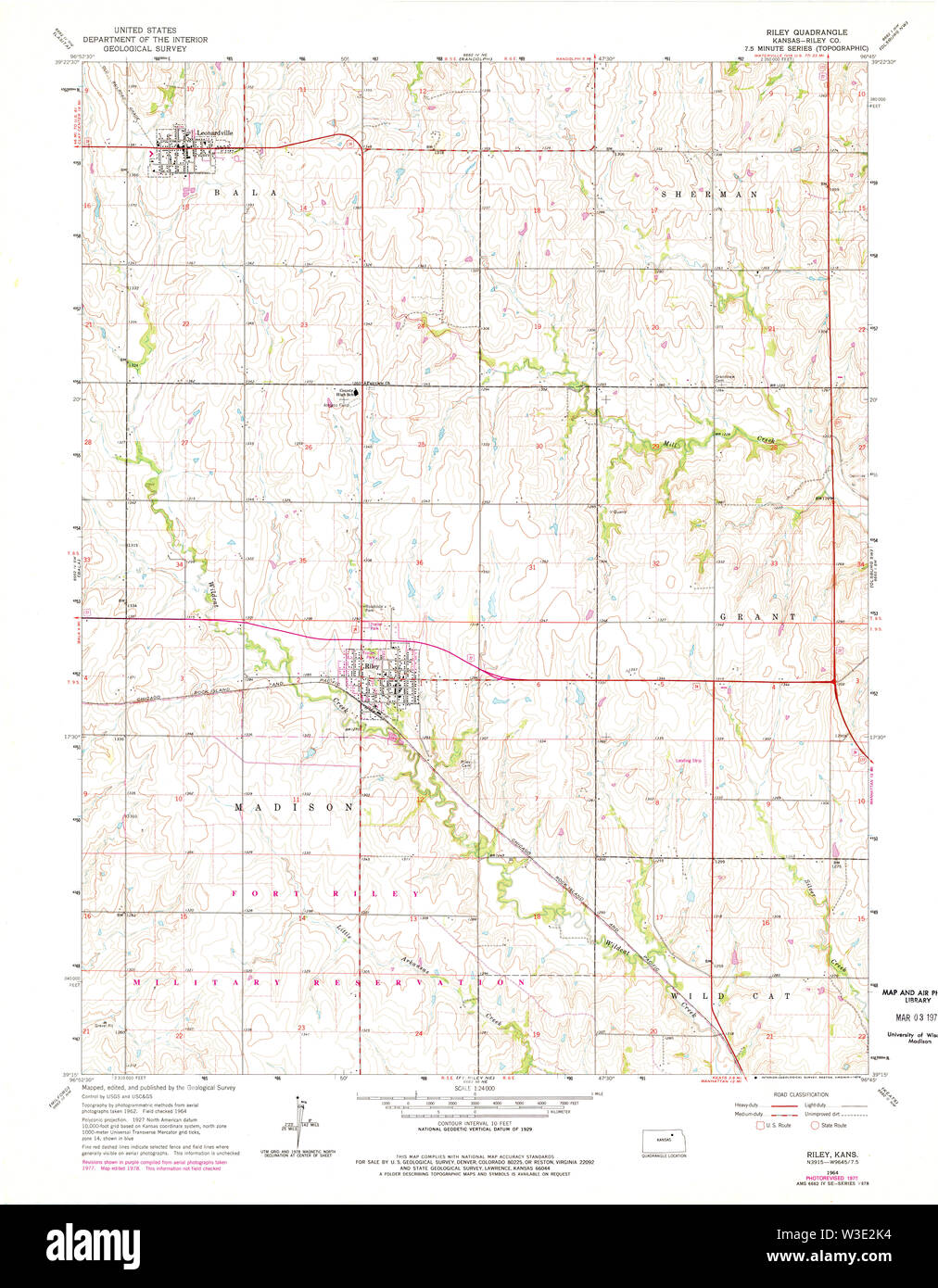 Riley kansas map hi-res stock photography and images - Alamy