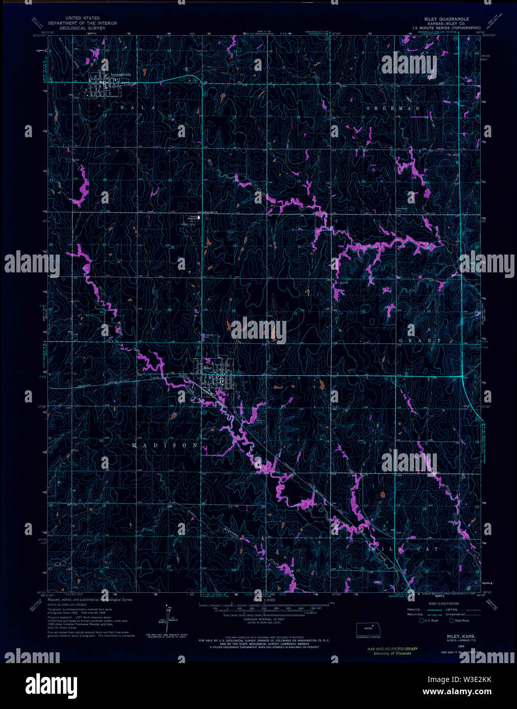 Riley kansas map hi-res stock photography and images - Alamy