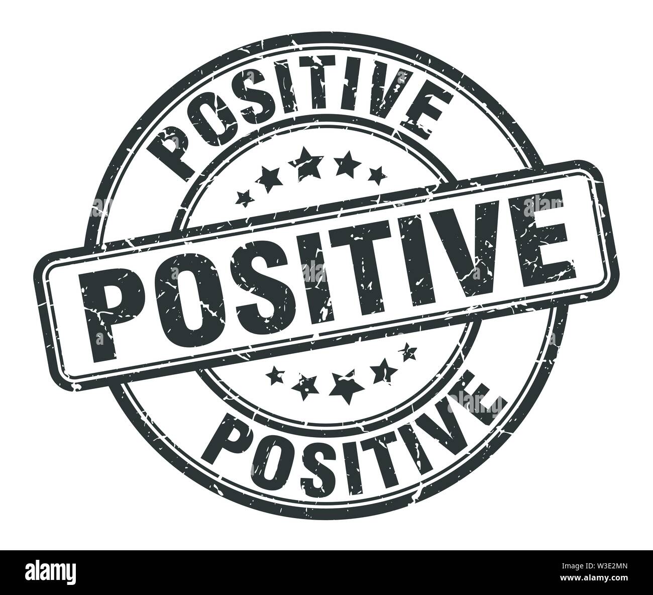 positive stamp. positive round grunge sign. positive Stock Vector Image ...