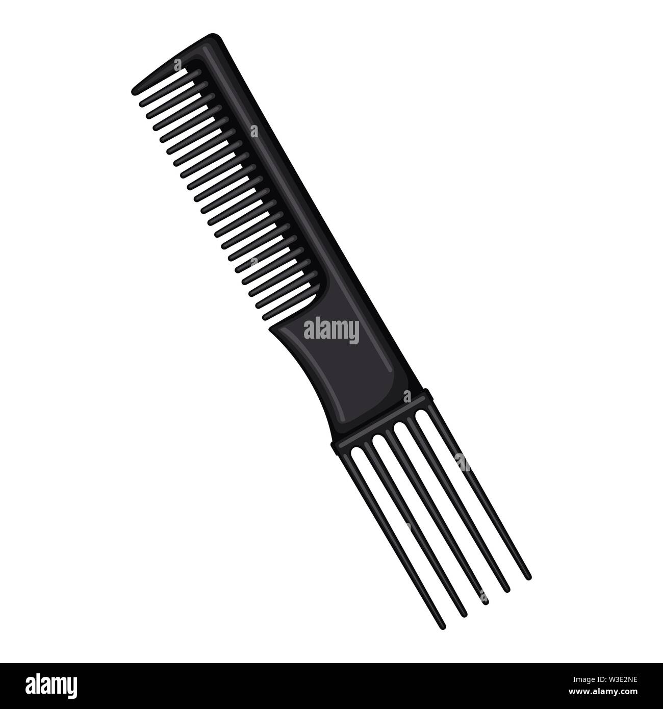 Cartoon black two side comb Stock Vector Image & Art - Alamy