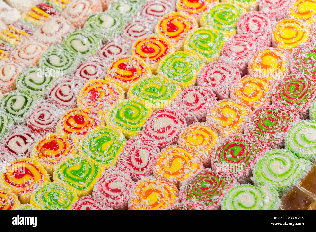 Assorted traditional turkish delight Stock Photo - Alamy