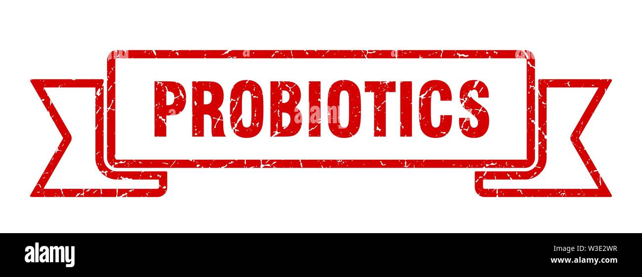 probiotics grunge ribbon. probiotics sign. probiotics banner Stock ...