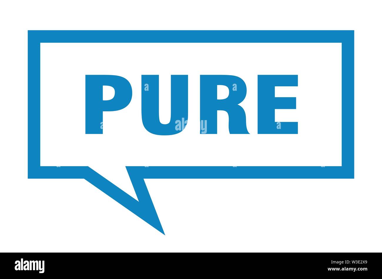 pure sign. pure square speech bubble. pure Stock Vector Image & Art - Alamy