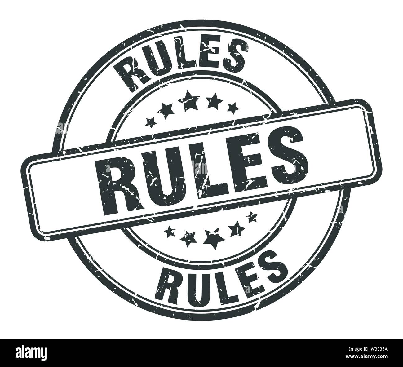 rules stamp. rules round grunge sign. rules Stock Vector Image & Art ...