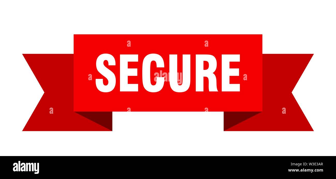 secure ribbon. secure isolated sign. secure banner Stock Vector Image ...