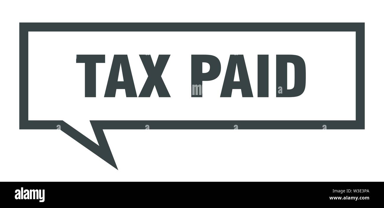 Tax paid stamp sign seal Black and White Stock Photos & Images - Alamy