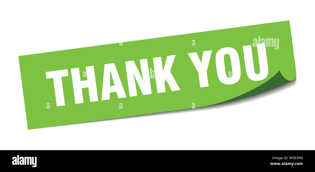 thank you sticker. thank you square isolated sign. thank you Stock ...
