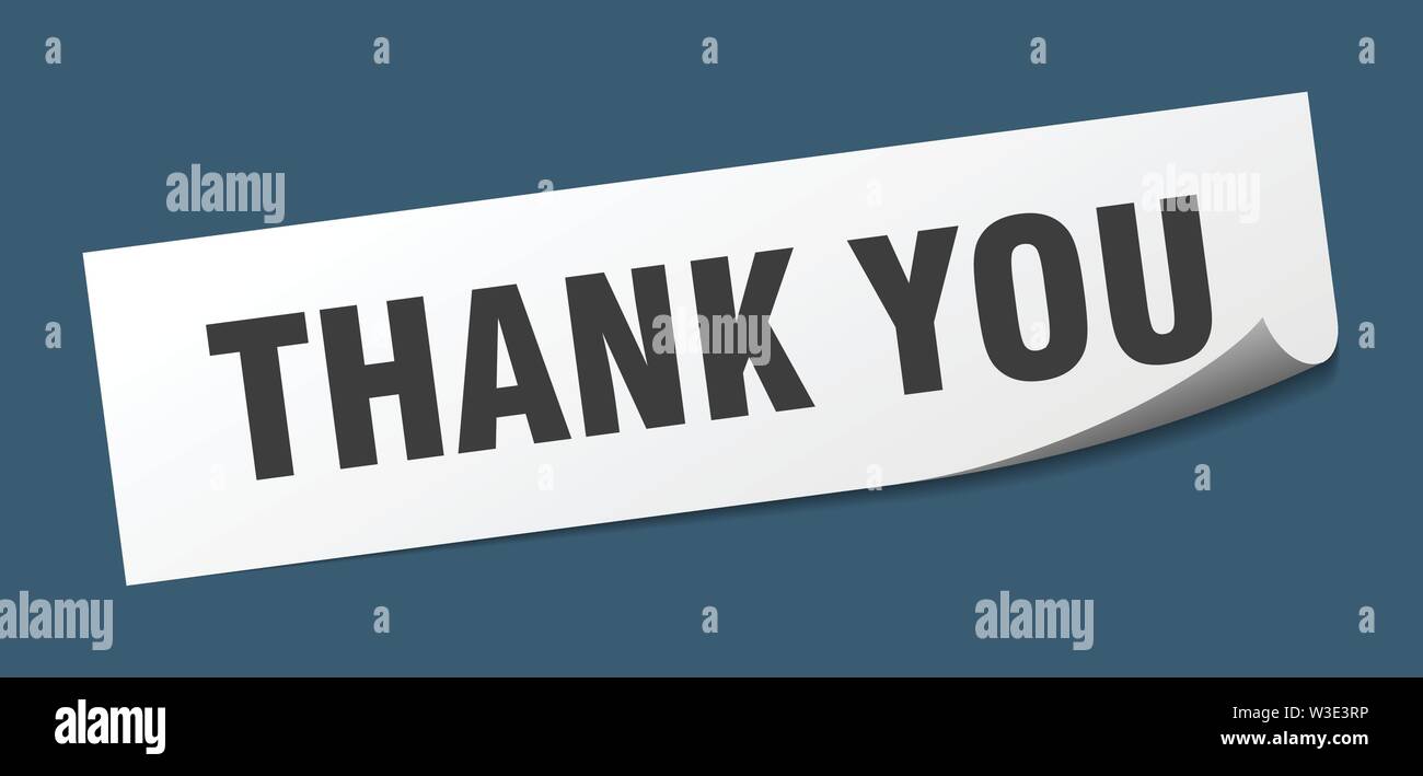 thank you sticker. thank you square isolated sign. thank you Stock ...