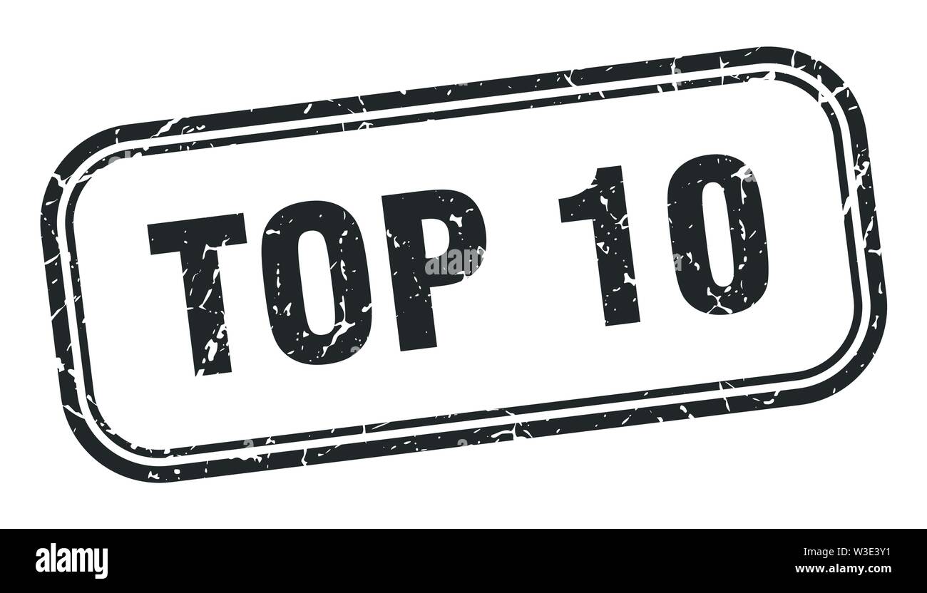 top 10 stamp. top 10 square grunge sign. top 10 Stock Vector Image ...