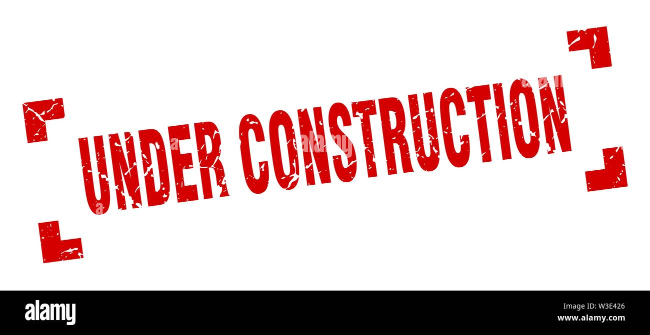 under construction stamp. under construction square grunge sign. under ...