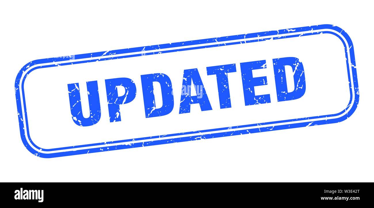 updated stamp. updated square grunge sign. updated Stock Vector Image ...