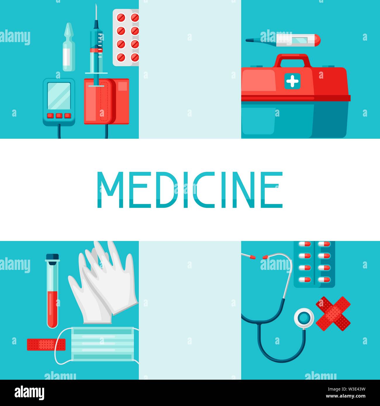 First aid kit equipment background Stock Vector Image & Art - Alamy