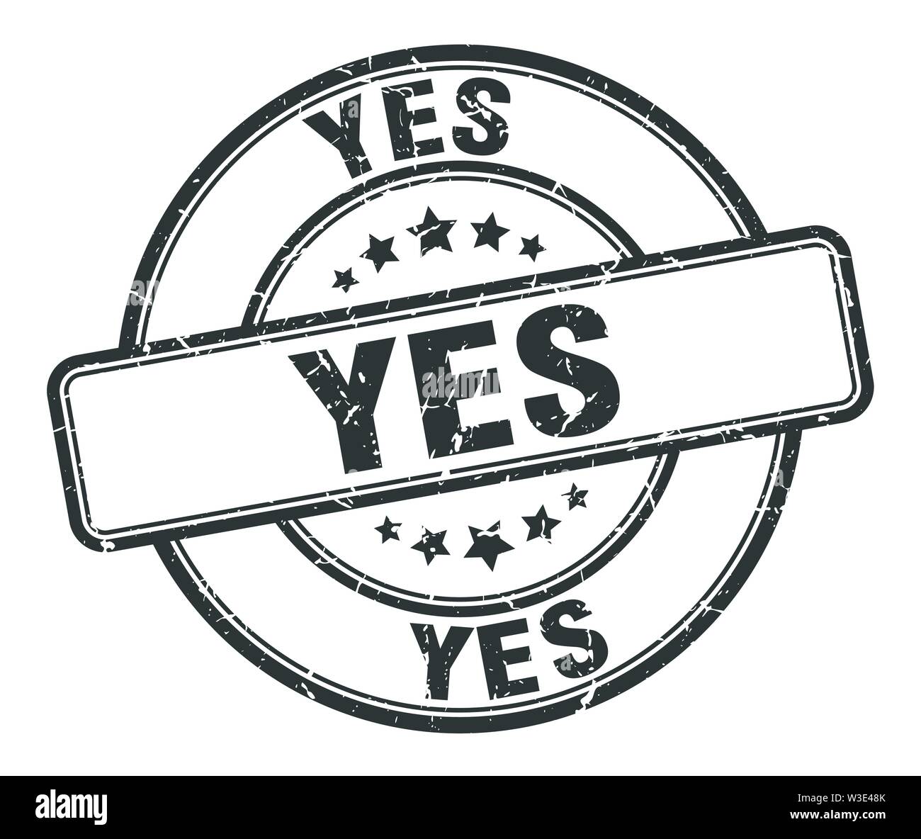 Yes grunge stamp Black and White Stock Photos & Images - Alamy