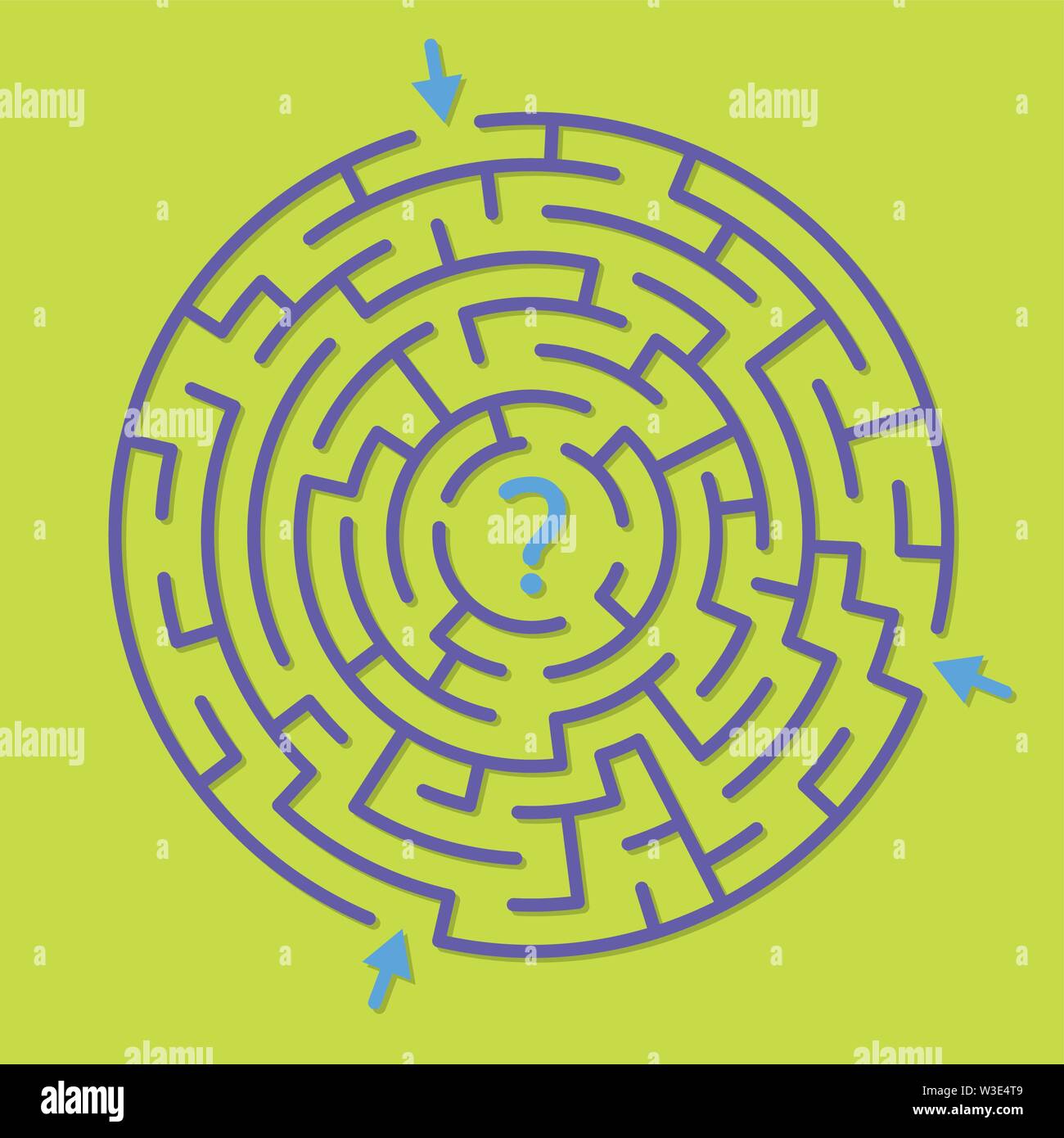 Round labyrinth maze game, find right path Stock Vector Image & Art - Alamy