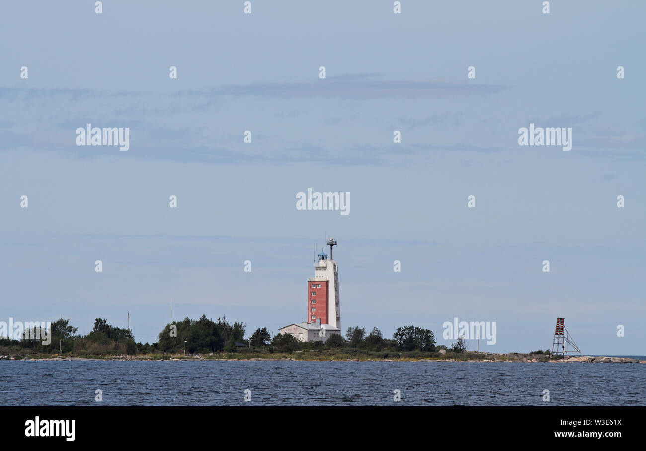 Kylmapihlaja lighthouse in Bothnian sea. The most distant island in ...