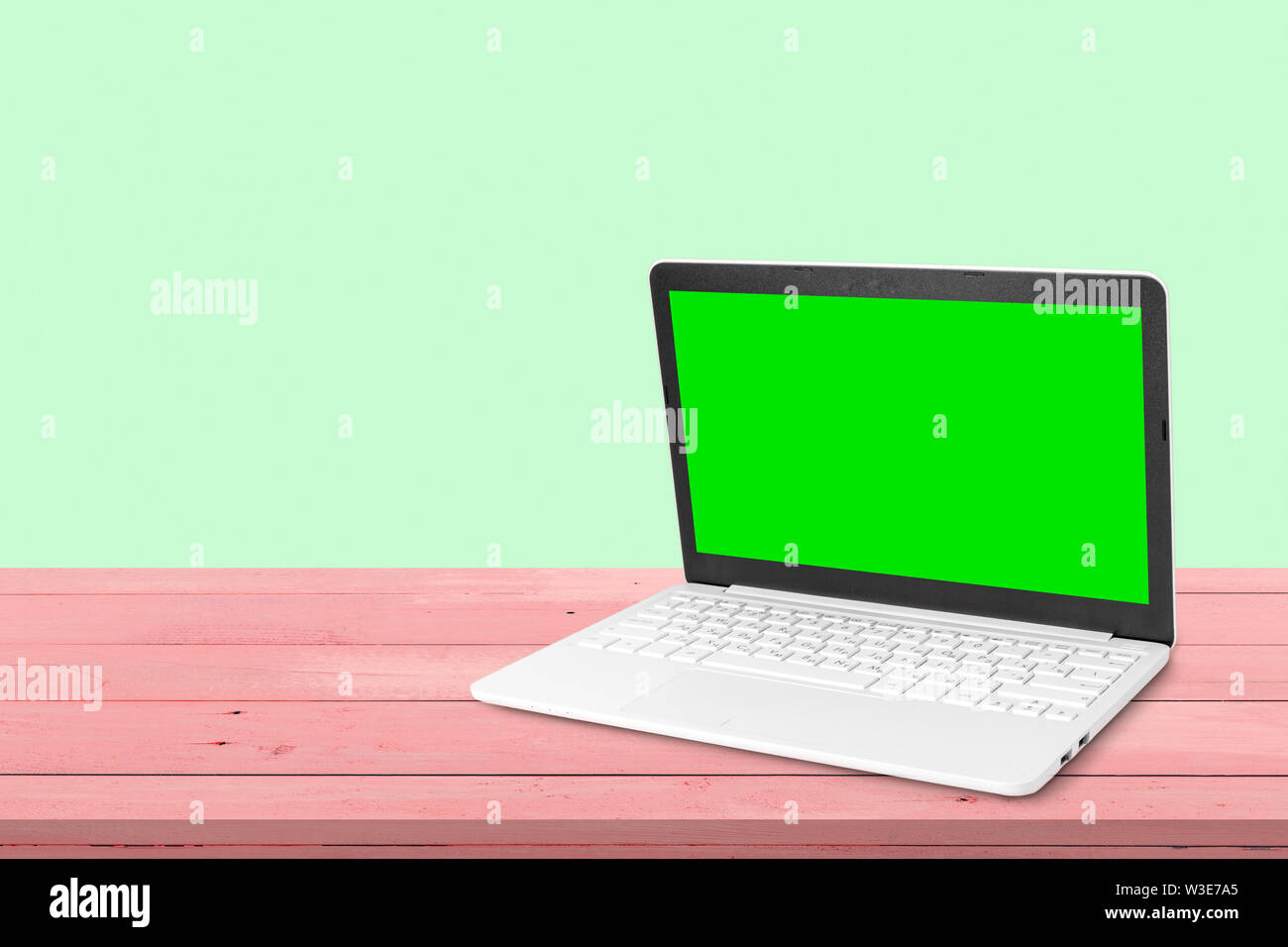 Open laptop top view with colorful screen hi-res stock photography and ...