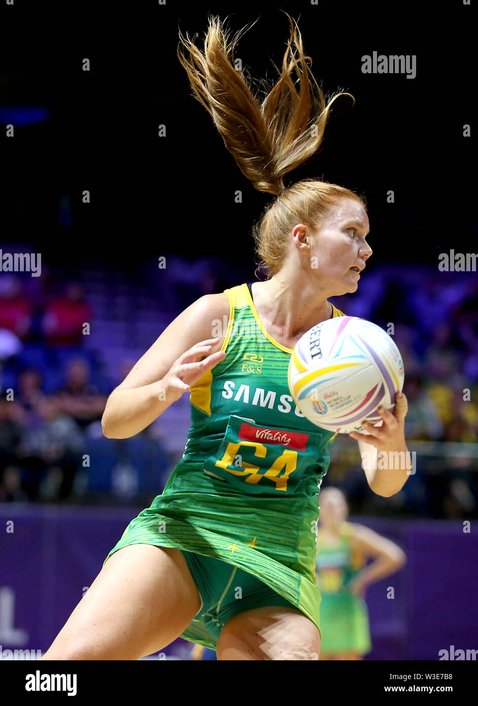 Australia's Steph Wood in action during the Netball World Cup match at ...