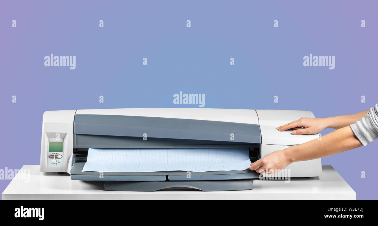 Printer, copier, scanner. Office table Stock Photo - Alamy